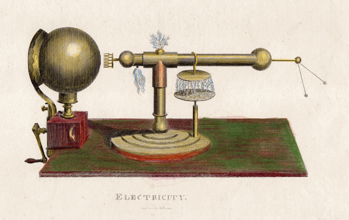 Machine de Wimshurst - machine électrique à influence - Electrostatique ...